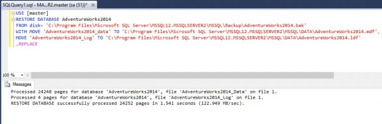 Installing AdventureWorks Sample Database | My Tec Bits