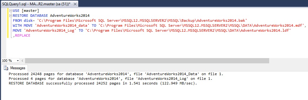 Installing AdventureWorks Sample Database | My Tec Bits