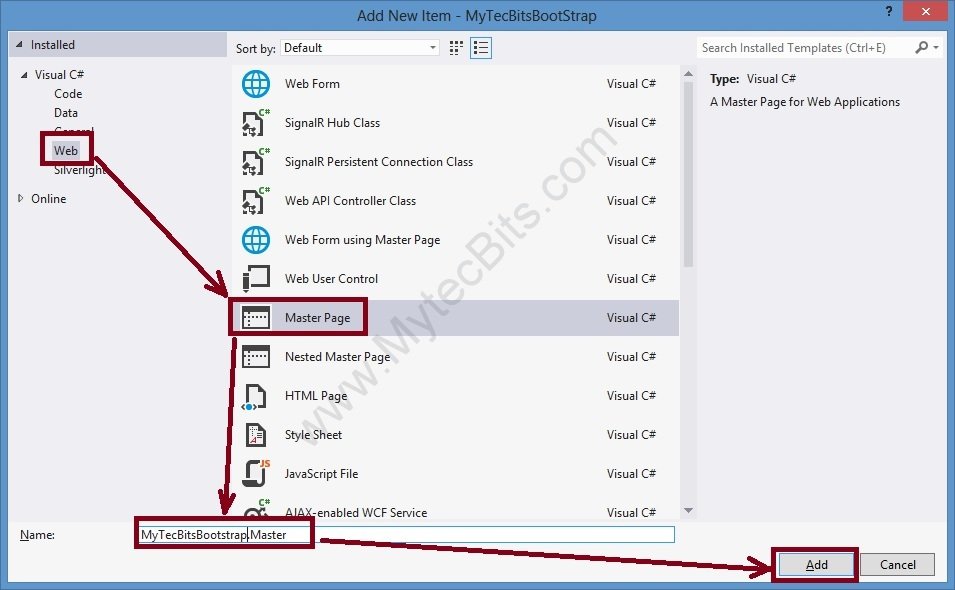 Bootstrap 300 With Aspnet Web Forms Step By Step Without Nuget Package My Tec Bits