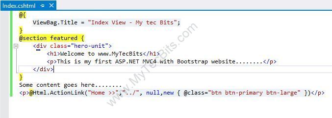Bootstrap with ASP.NET MVC 4 - Step by Step - Without NuGet Package ...
