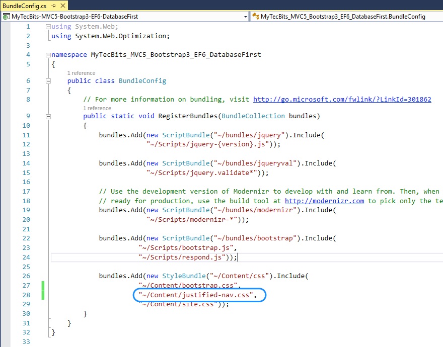 Bootstrap 3 With Mvc 5 And Entity Framework 6 Database First My Tec Bits
