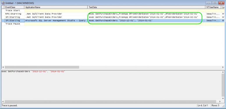 Capturing Stored Procedures Parameter Values My Tec Bits