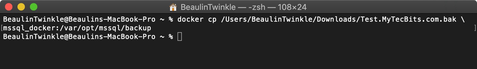 Restore Database Backup To Docker Sql Server Image On Macos My Tec Bits