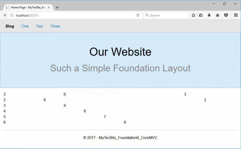Zurb Foundation 6 with ASP.NET Core MVC – Step by Step | My Tec Bits