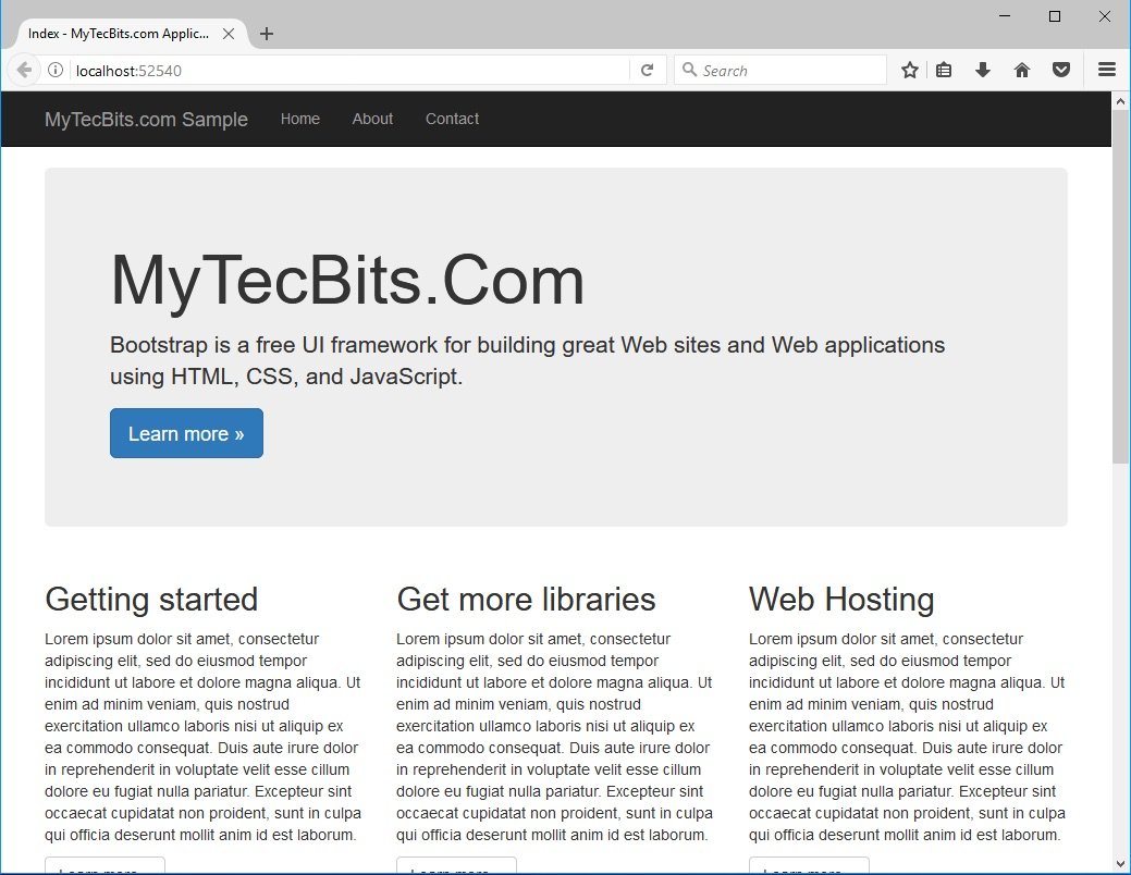 How To Add Bootstrap In Aspnet Mvc And Web Forms My Tec Bits