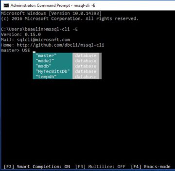 MSSQL-CLI: An Interactive Command Line SQL Server Query Tool | My Tec Bits