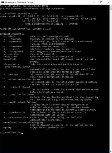 MSSQL-CLI: An Interactive Command Line SQL Server Query Tool | My Tec Bits