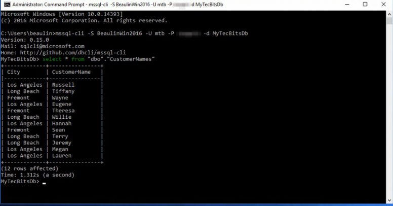 Mssql Cli An Interactive Command Line Sql Server Query Tool My Tec Bits