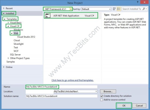 Zurb Foundation 4 With Aspnet Mvc 5 Step By Step My Tec Bits