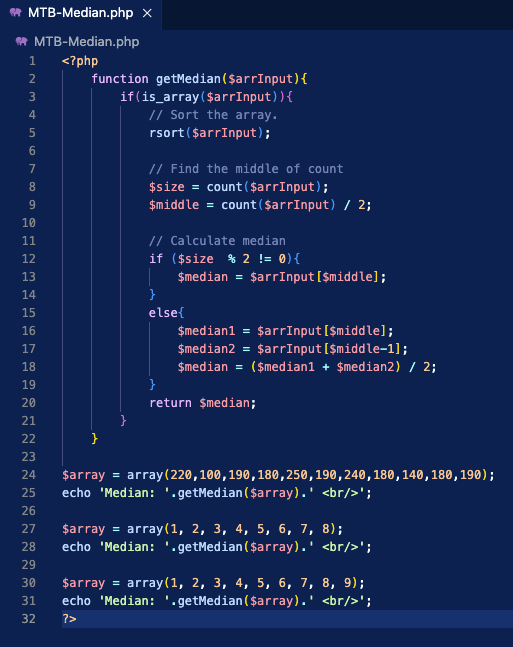 How To Calculate Median In PHP My Tec Bits