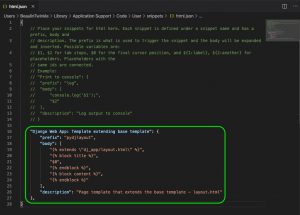 Creating code snippet for Python Django web app in VS Code | My Tec Bits