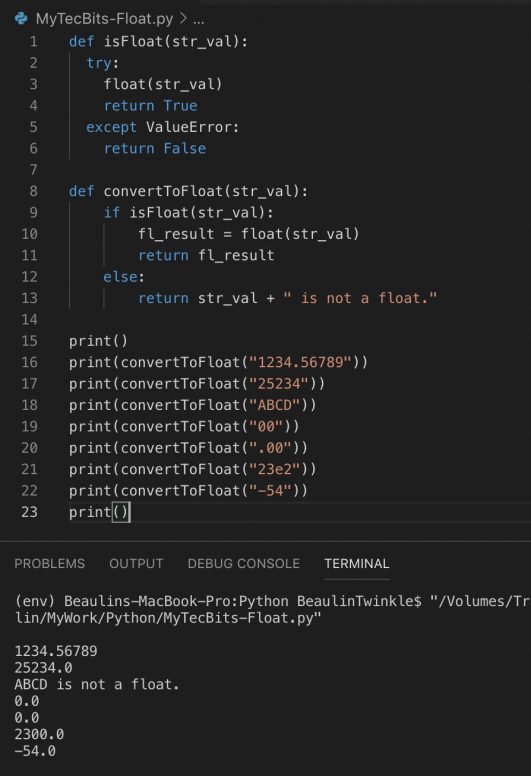 How To Check And Parse A String To Float In Python My Tec Bits