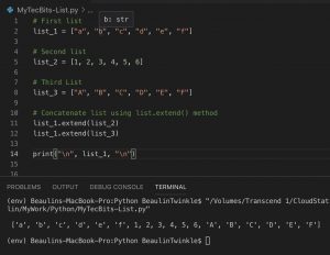 How to concatenate multiple lists in Python? | My Tec Bits