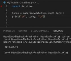 Getting current date alone in python | My Tec Bits