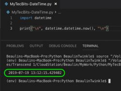 Getting the current date and time in Python | My Tec Bits