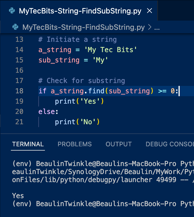How To Find Whether The String Contains A Substring In Python My Tec 
