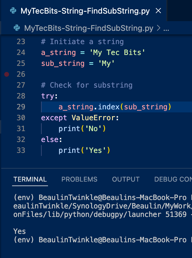 How to find whether the string contains a substring in Python? | My Tec ...