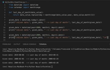 How to get last day of month in Python? | My Tec Bits