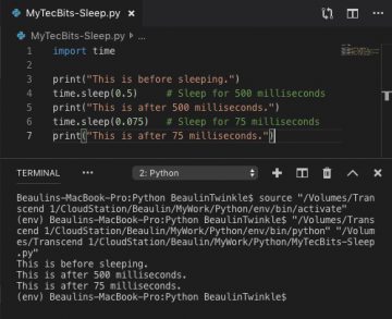 How to make Python program to sleep for milliseconds? | My Tec Bits