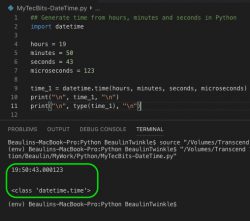 Generate time from hours, minutes and seconds in Python | My Tec Bits