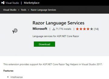 ASP.NET Core Razor Tag Helper IntelliSense in Visual Studio 2017 | My Tec Bits