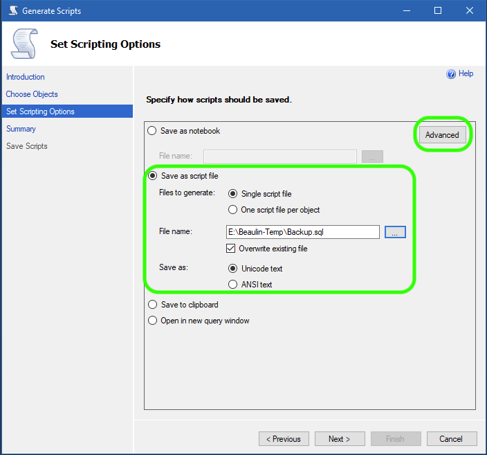 In Sql Server How To Backup The Database To A Sql Script File My Tec Bits