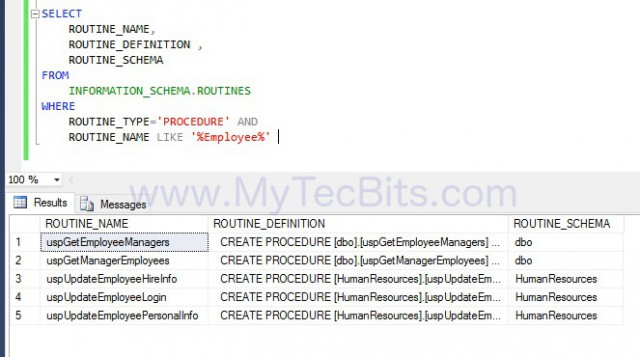 Sql Server Search And Find Stored Procedure My Tec Bits 8020