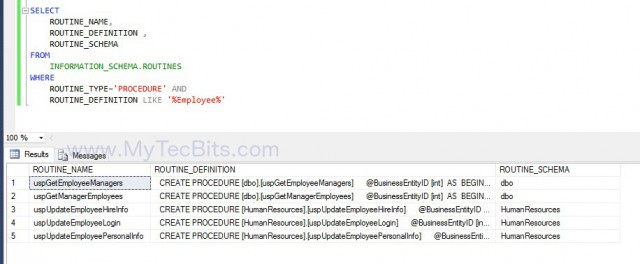 Check If Column Exists In Table Of SQL Server | My Tec Bits