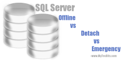 Offline Vs Detach Vs Emergency Database In SQL Server | My Tec Bits