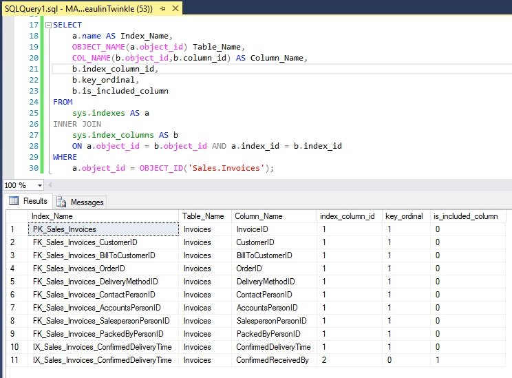Find Indexes On A Table In Sql Server My Tec Bits