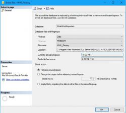 Shrink Database File (mdf) In SQL Server | My Tec Bits