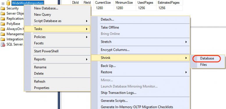 Shrink Database File Mdf In Sql Server My Tec Bits 1324