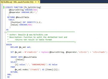 How To Split Delimited Strings in SQL Server? | My Tec Bits