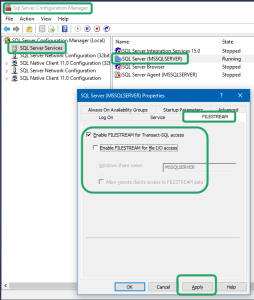 How to enable FILESTREAM in SQL Server? | My Tec Bits