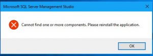 Solution For SSMS Error - Cannot Find One Or More Components | My Tec Bits