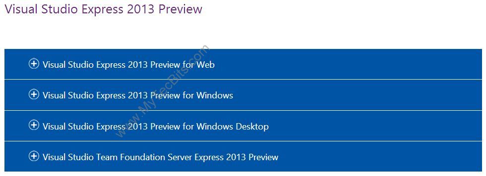 Visual Studio 2013 Preview - Available For Download | My Tec Bits