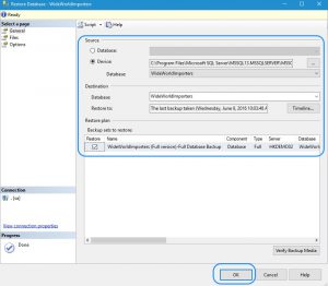 Installing Wide World Importers Sample Database | My Tec Bits