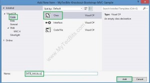 Knockout.js and Bootstrap with ASP.NET MVC: Step by Step (Part 1) | My Tec Bits